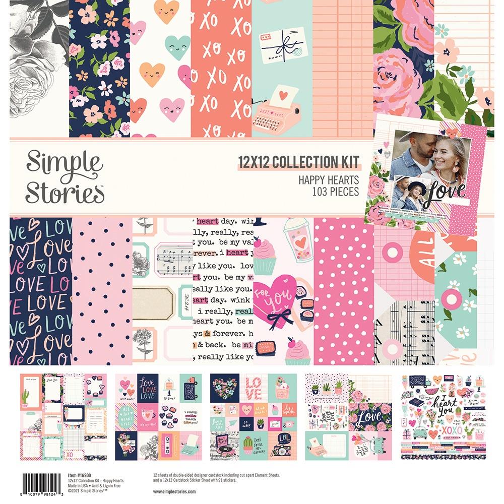 Simple Stories - Collection Kit 12X12 - Happy Hearts – Embellish Away